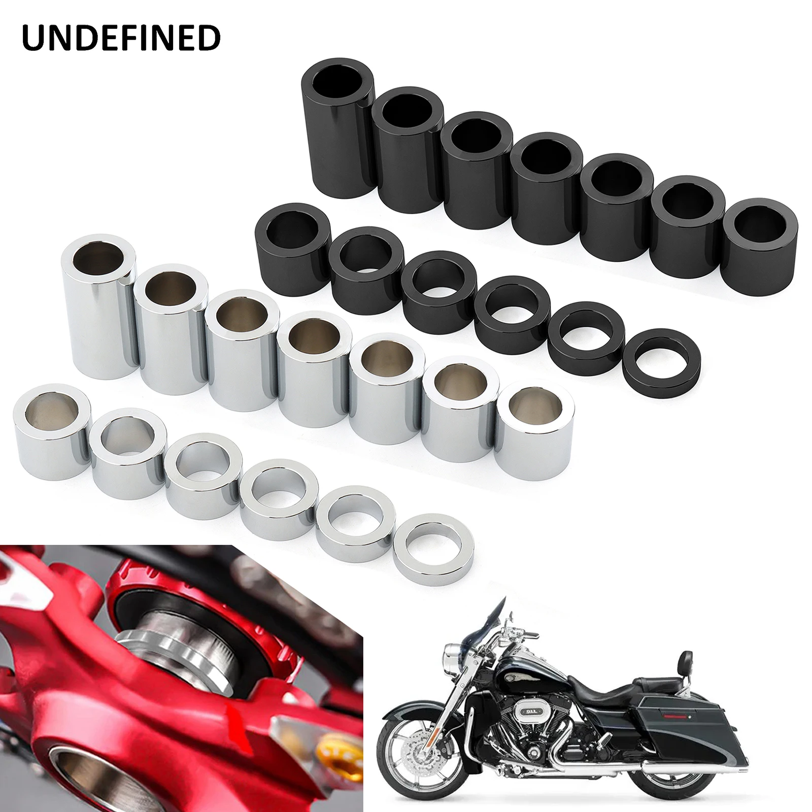Motorcycle Wheel Axle Spacer Kit I.D 3/4" O.D 1 1/8" Aluminum For ...