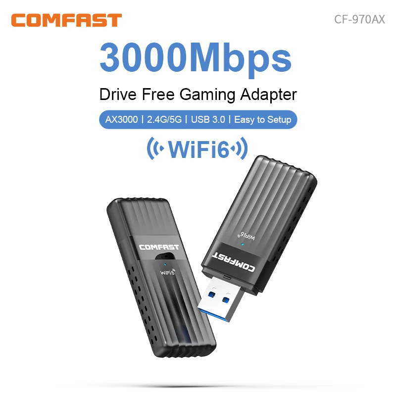 COMFAST 3000Mbps Wifi6 Usb Wifi Adapter 5G 8832CU Dual Band Network ...