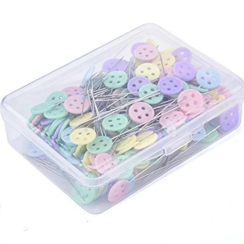 200Pcs-Patchwork-Craft-Flower-Button-Head-Pins-Quilting-Tool-Sewing ...