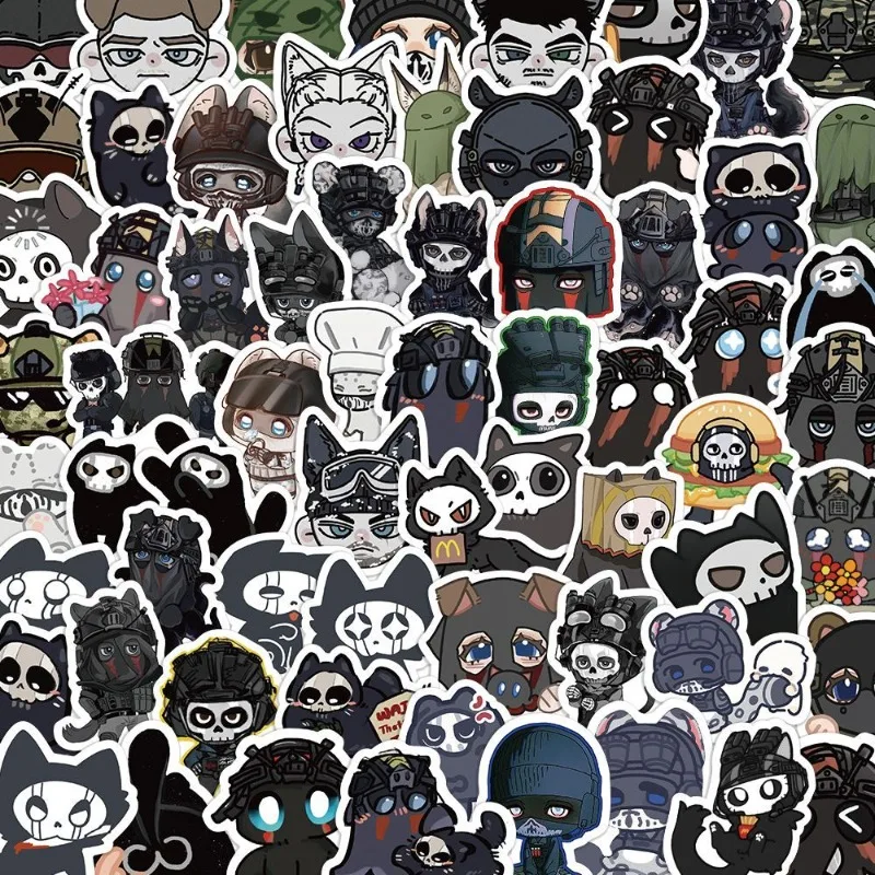 Call of Duty Anime Game Stickers Ghost Kawaii Collection Ornament ...