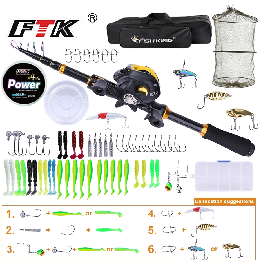 FTK-Combination-set-with-Fishing-Rod-and-Reel-Full-Kit-Carbon ...