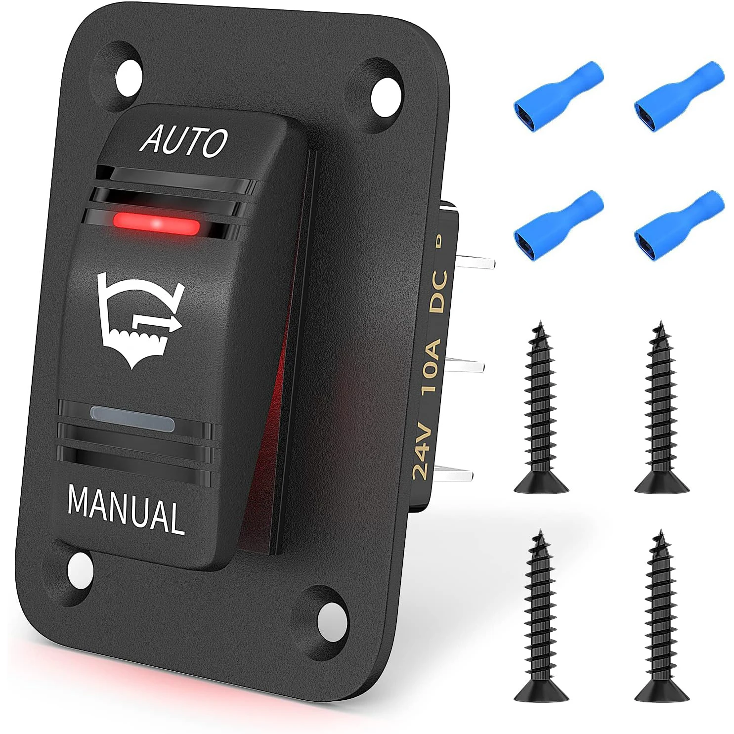 3 Way Bilge Pump Rocker Switch Waterproof 12V 24V 4Pin 20A SPDT Auto ...