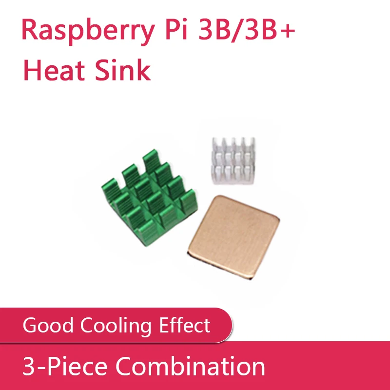 Raspberry Pi 3B / 3B+ Custom Heat Sink 3-Piece Combination Cooling ...