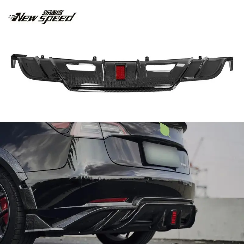 For-Model-3-Turbo-Rear-Bumper-Lip-With-Light-Matte-Black-Glossy-Black ...