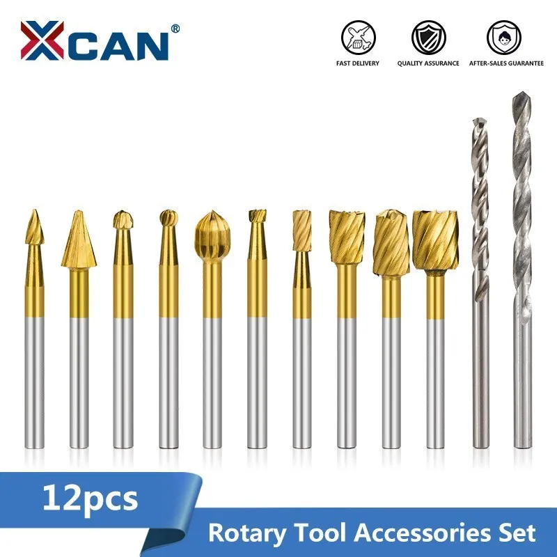 Xcan Hss Frezen Boren 12 Stuks Voor Dremel Carbide Roterende Bramen ...