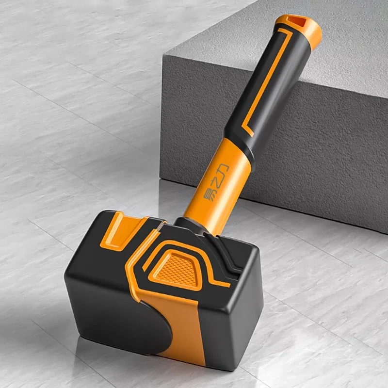 Solid Rubber Hammer Professional Construction Workers Install The ...