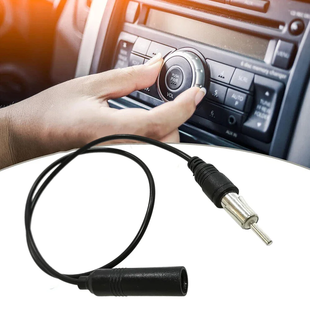 Black New FM Radio Antenna Extension Cable Cord Portable Accessory ...