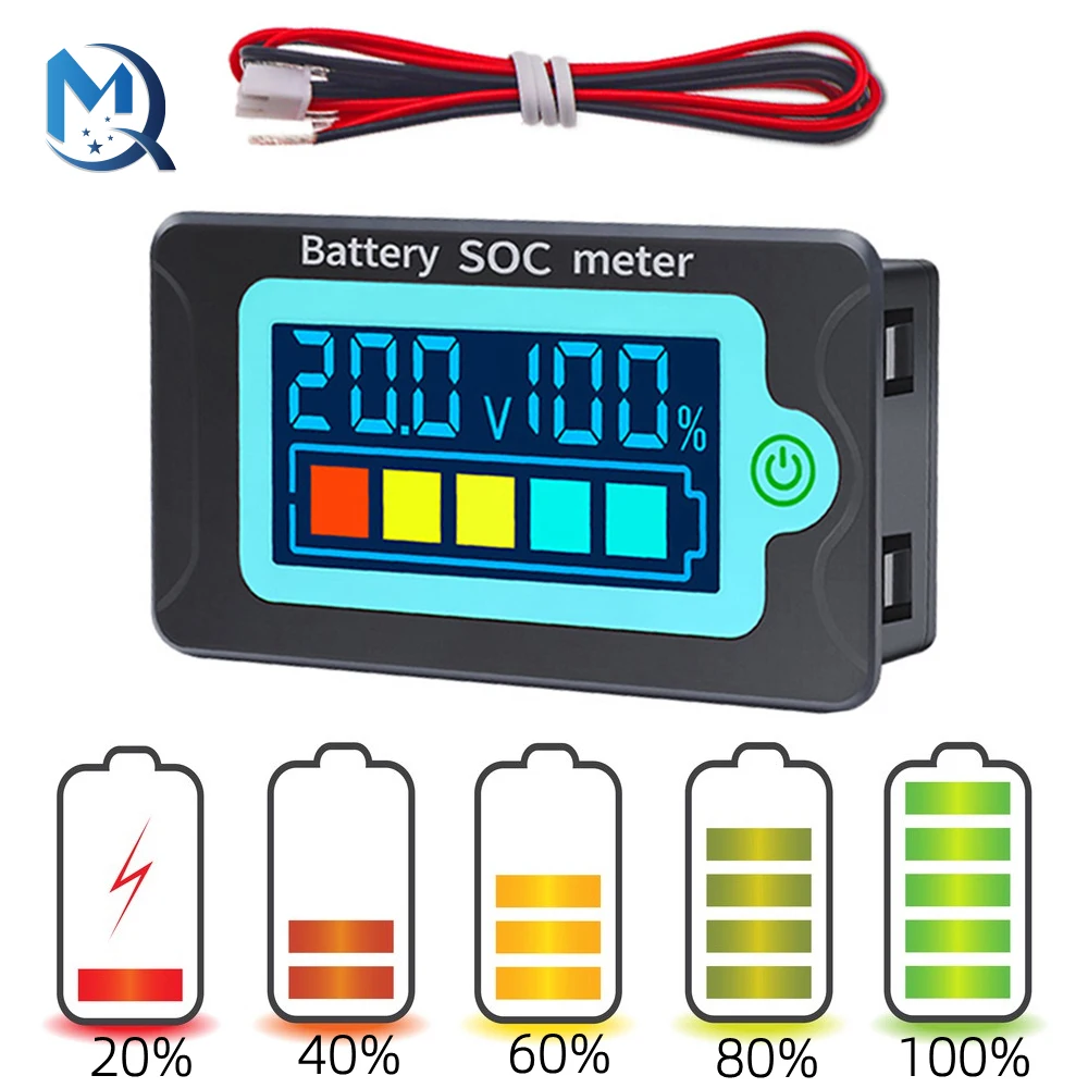 Waterproof Battery Capacity Indicator DC Voltmeter 8 100V Lead Acid ...