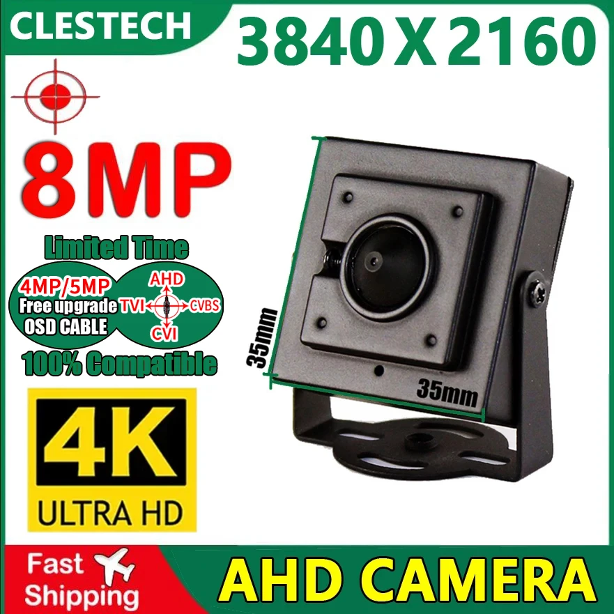 100-Compatible-4K-Cone-Lens-Metal-Security-Cctv-Super-Mini-Camera-AHD ...