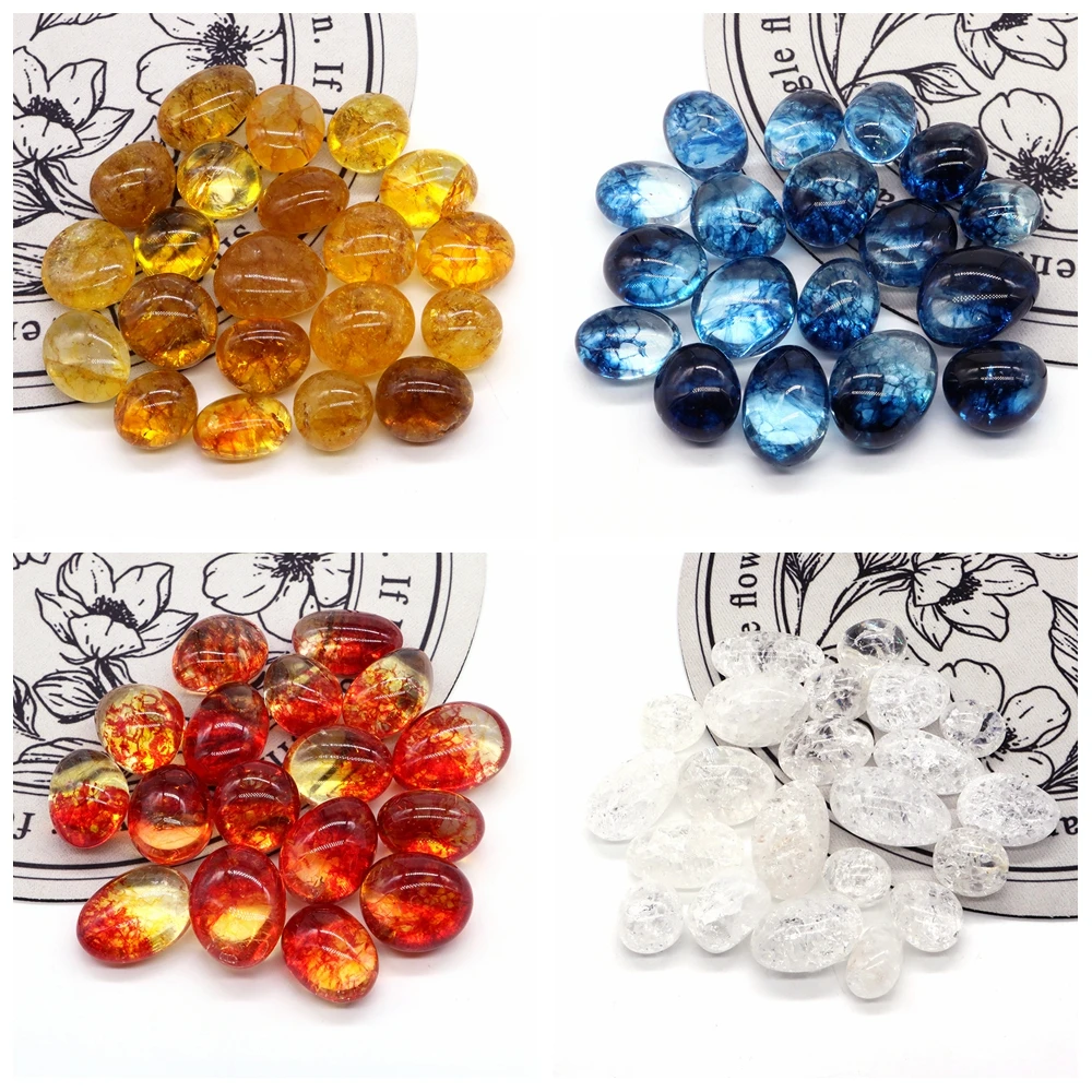 Natural-Gravel-Blue-Red-Yellow-Crack-Stone-Crystal-Clear-Quartz-Chakras ...