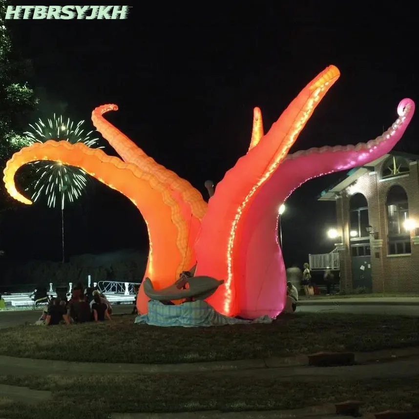 1PC-Giant-Inflatable-Pink-Octopus-Tentacles-Air-Blow-Colorful-Squid-Arm ...