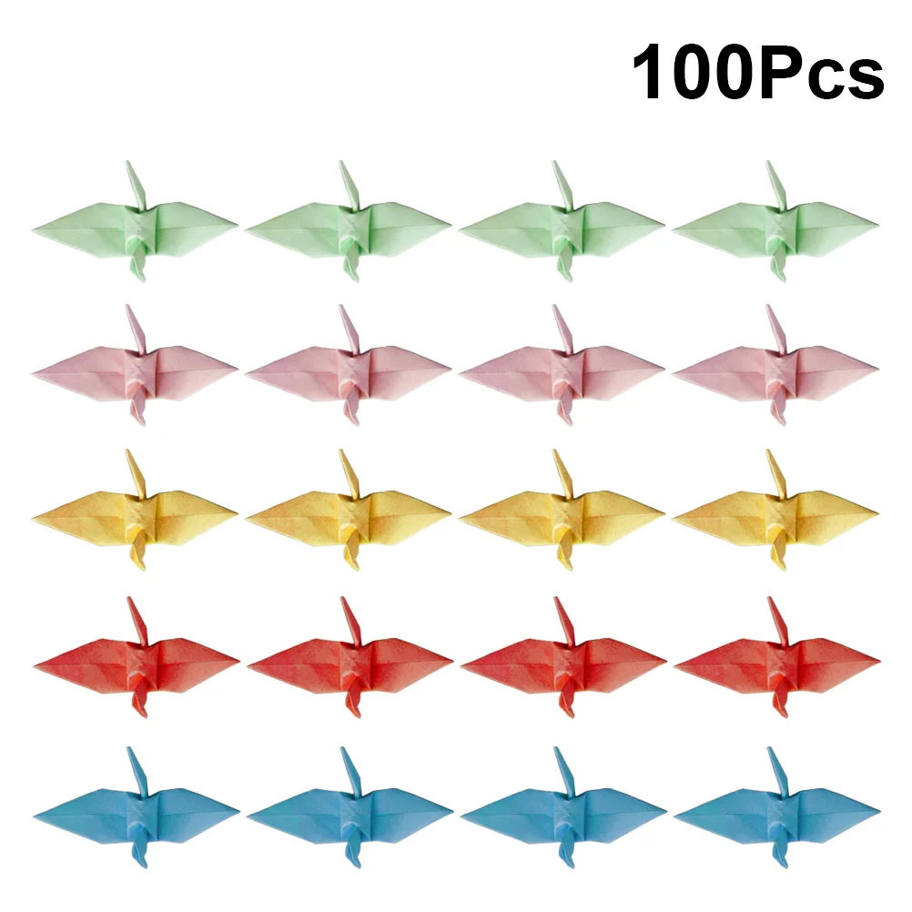 Origami-Paper-Garlands-Origami-Cranes-100Pcs-6cm-Folded-Bird-Streamers ...