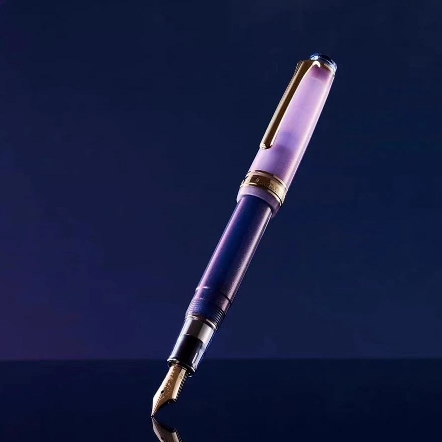 SAILOR-Ancora-Limited-14K-Purple-Moon-Medium-Flat-Top-Fountain-Pen ...