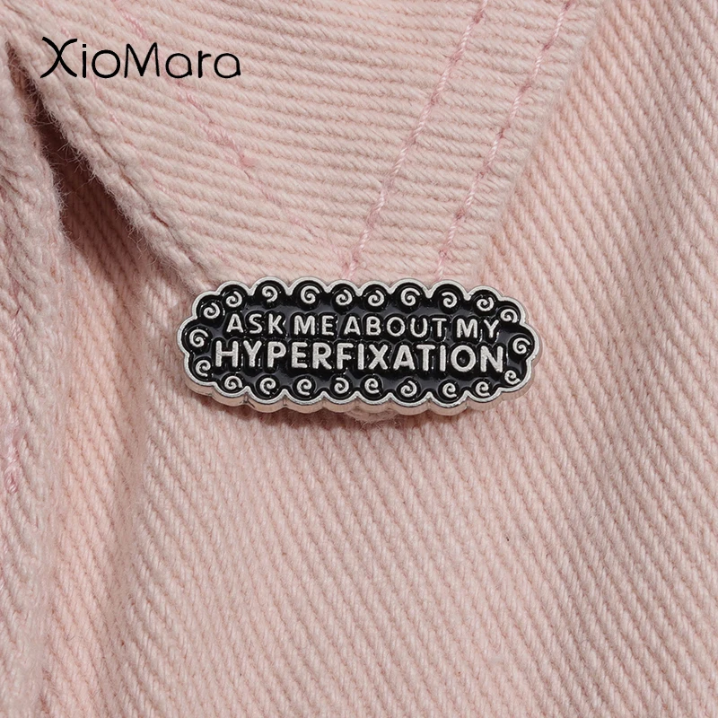Ask Me About My Hyperfixation Enamel Pin Autism ADHD Mental Health ...