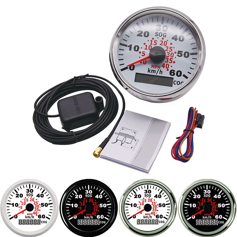85mm Marine Boat Gps Speedometer Universal Meter 60 Km/h Speed Gauge ...