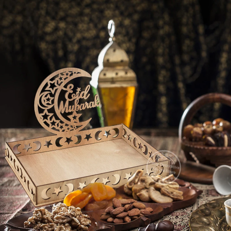 Holz Eid Mubarak Tablett – Perfekte Dekoration für Ramadan Geschenke ...