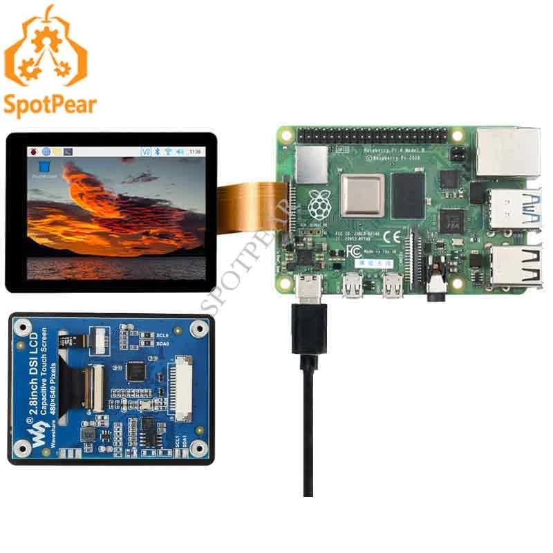 Raspberry Pi Dsi Display Mipi Lcd 2.8inch Capacitive Touch 2.8 Inch 480 ...