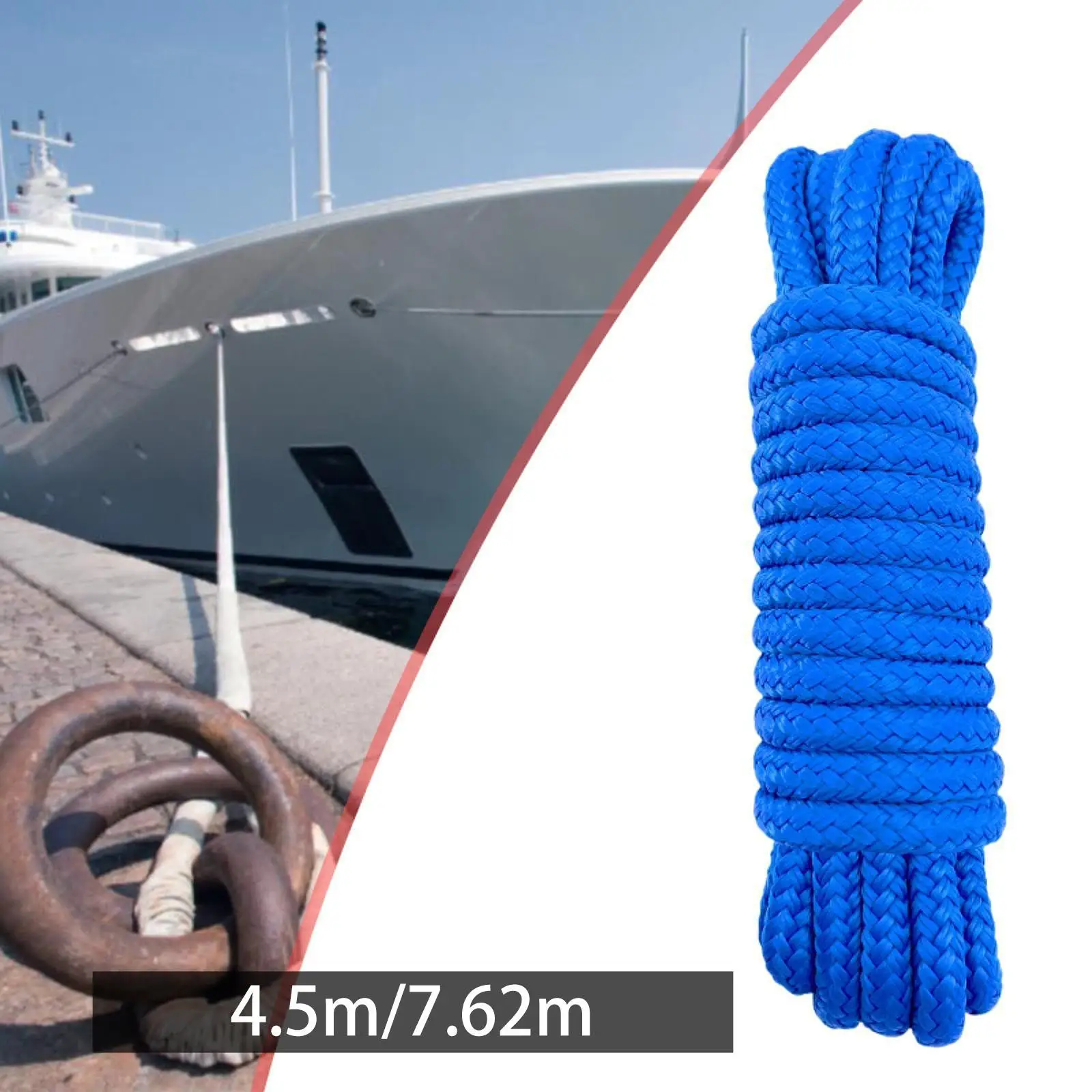 Boat Dock Rope High Performance Double Braided Easy to Use Durability ...