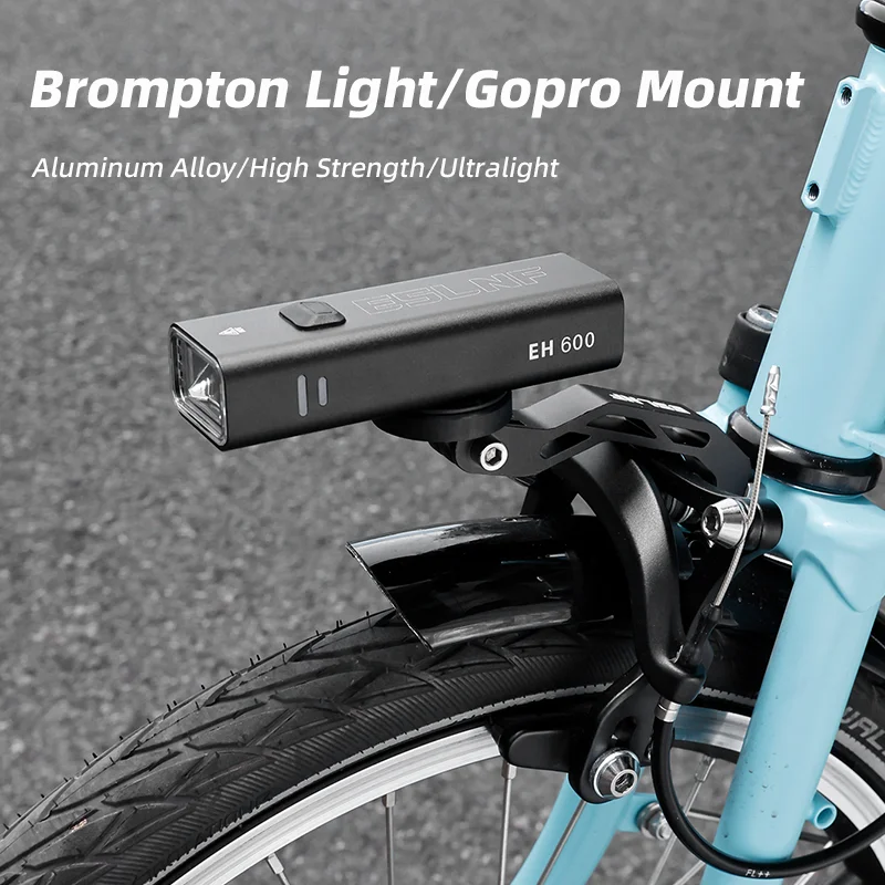 Durable Aluminum Alloy Brompton Front Fork Light Mount Ultralight Gopro ...