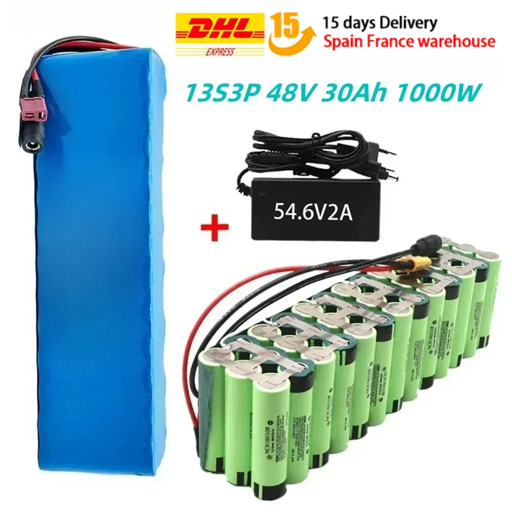 18650-Original-48V-30Ah-1000W-13S3P-Battery-Pack-30000mAh-Lithium-ion ...