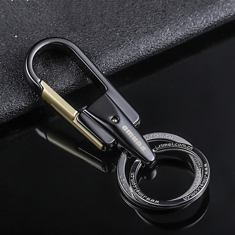 New Car Keychain Fashion Waist Buckle Stainless Steel Keyring Rotating ...