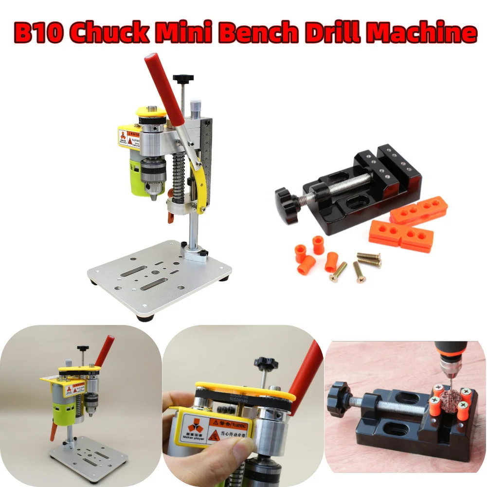 Portable-Benchtop-Driller-Mini-Drill-Press-B10-Chuck-DIY-High-Precision ...