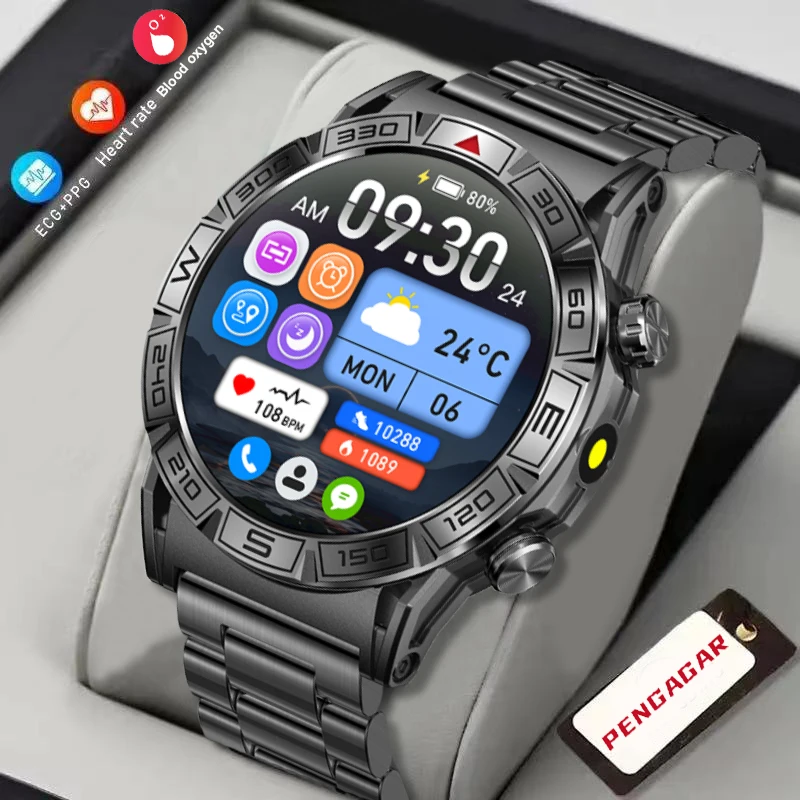 Reloj-inteligente-militar-para-hombre-pulsera-con-linterna-LED-GPS ...