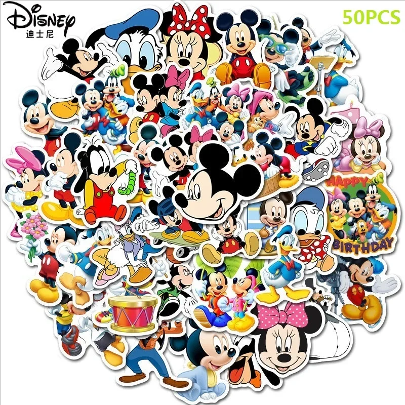 50PCS Disney Minnie Mickey Frozen Waterproof Stickers Bottles Laptop ...