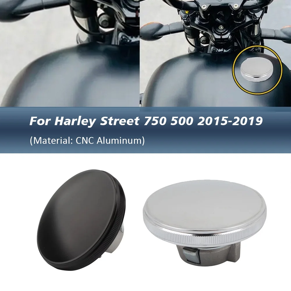 Motorcycle-Aluminum-Gas-Cap-Fuel-Tank-Cover-For-Harley-Street-750-500 ...