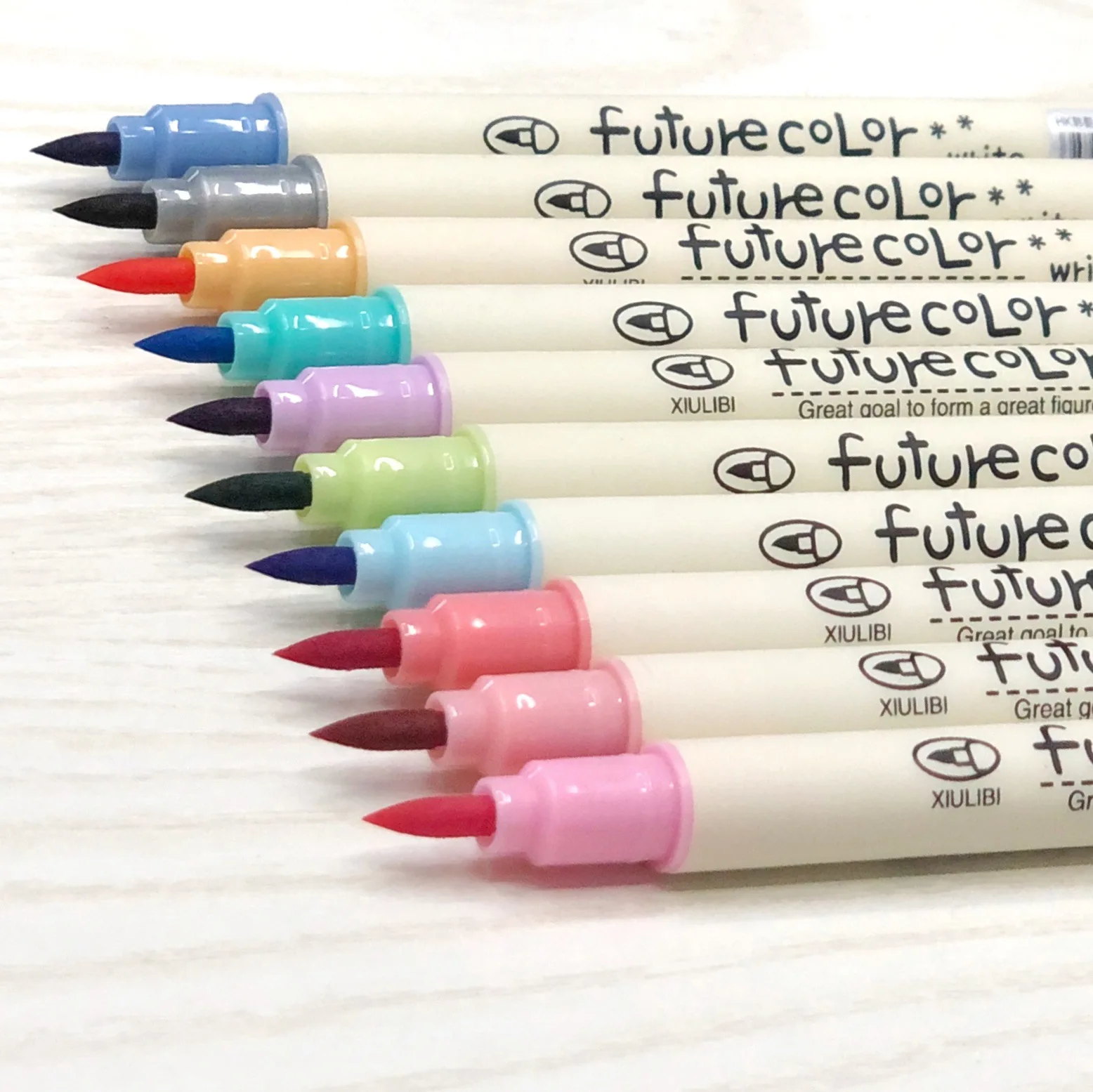 Soft-Tip-Marker-Pen-10-Colors-set-Child-Student-Teenager-Highlighter ...