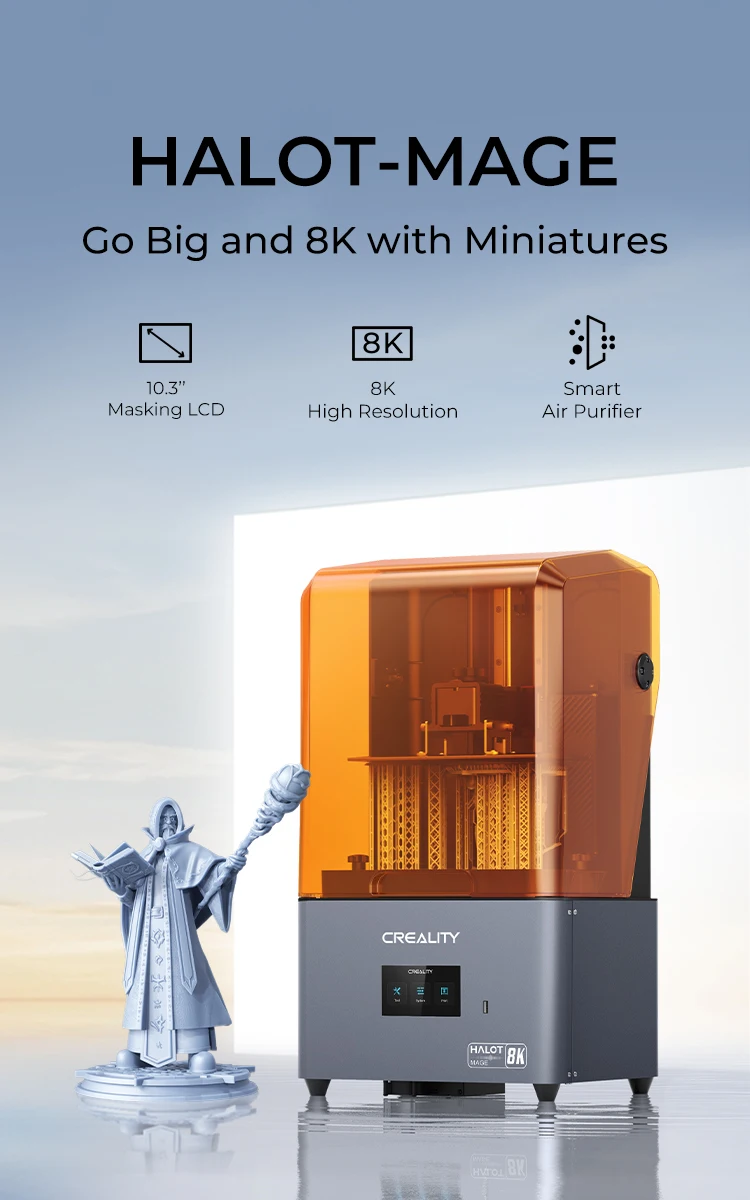 CREALITY HALOT-MAGE PRO /HALOT-MAGE Resin 3D Printer Speed 8K 10.3” LCD ...