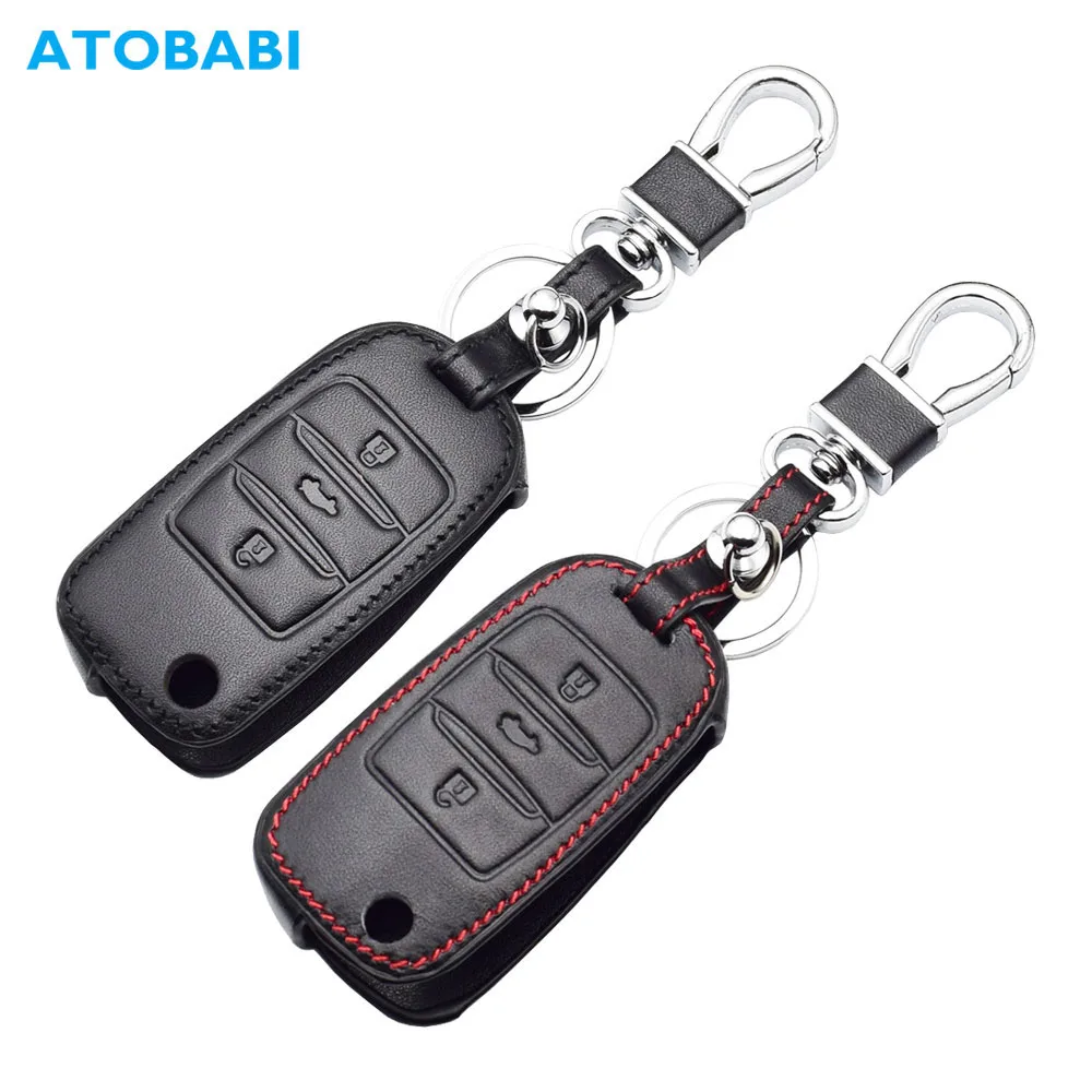 Changan cs75에 대 한 가죽 자동차 키 케이스 EADO CS35 Raeton CS15 V3 V5 V7 접는 원격 Fob ...
