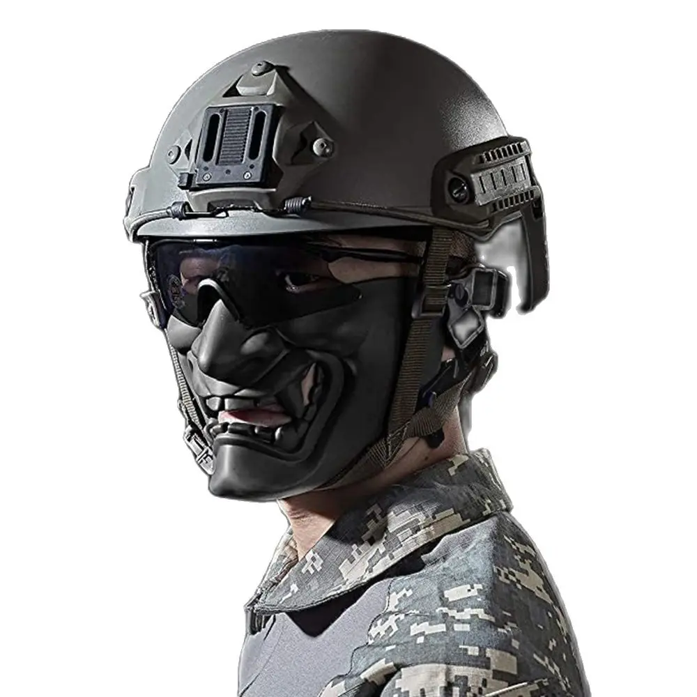 Punk-HD-Tactical-Half-Face-Masks-Evil-Demon-Hannya-Kabuki-Samurai-Oni ...