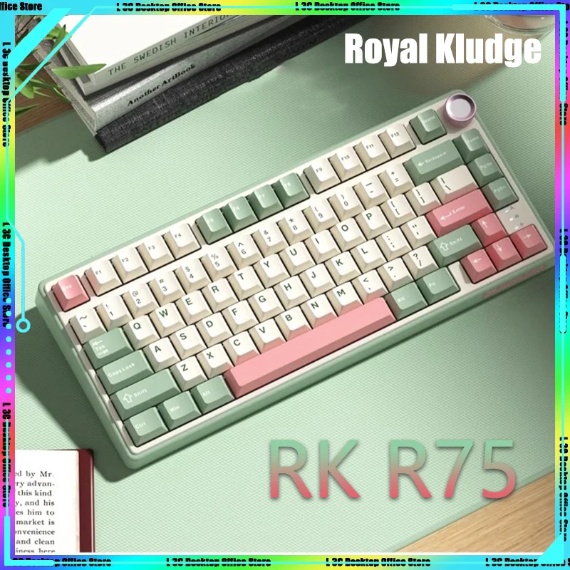 Royal-Kludge-RK-R75-Tri-mode-Mechanical-Keyboard-Multifunctional-Knob ...