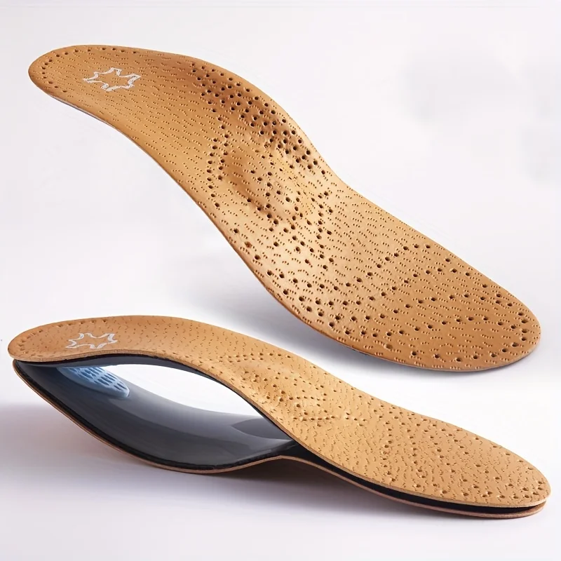 Classic-Leather-Orthotic-Insole-For-Flat-Feet-Arch-Support-Orthopedic ...