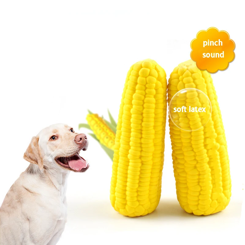 L-tex-Corn-Shape-Chewing-Toy-para-c-es-pequenos-Squeak-Brinquedos-Pet ...