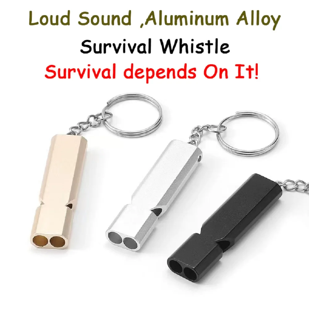 Outdoor-Survival-Whistle-120-db-Aluminum-Alloy-Double-Tube-Lifesaving ...