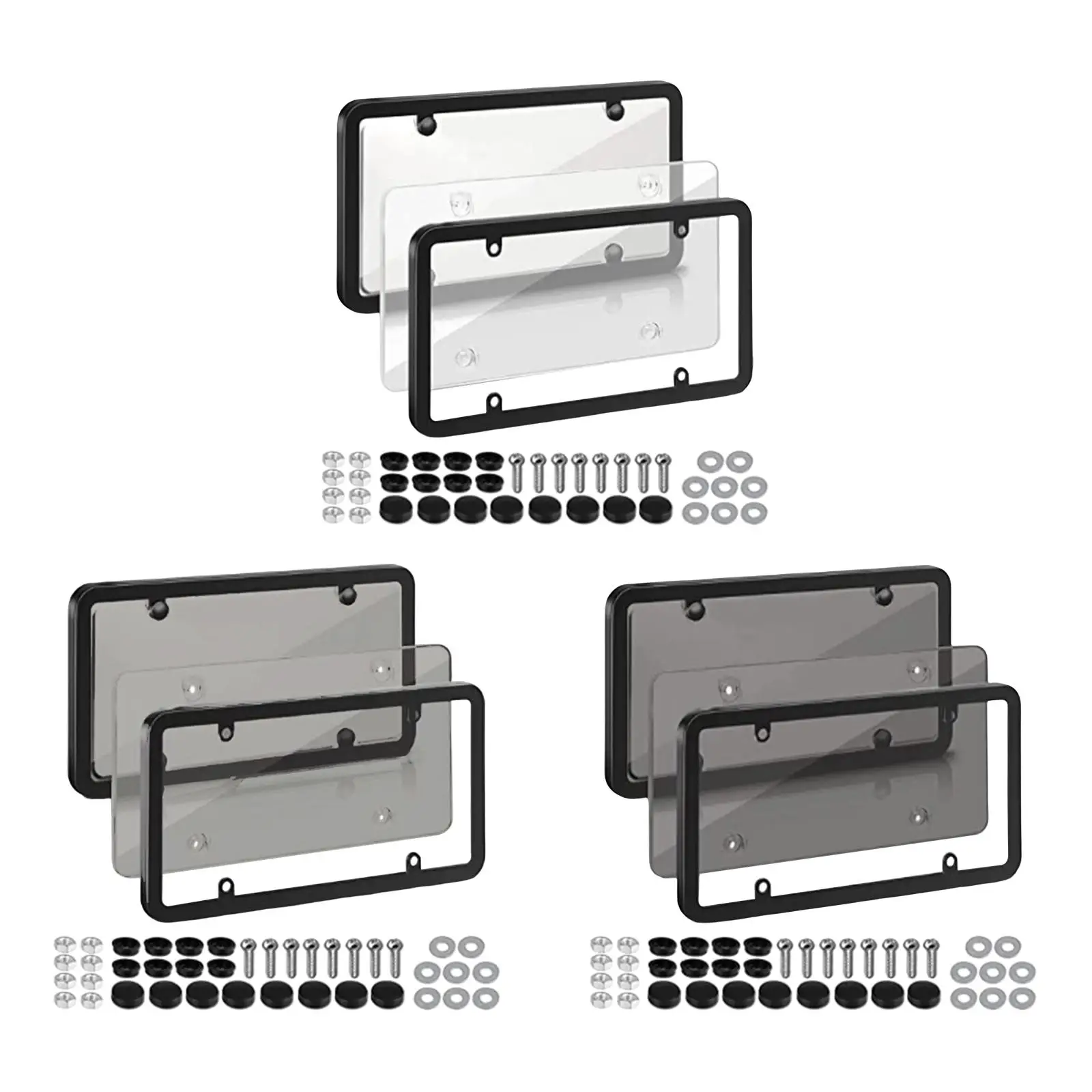 Universal-American-License-Plate-Frame-with-Screws-Number-Plate-Car ...