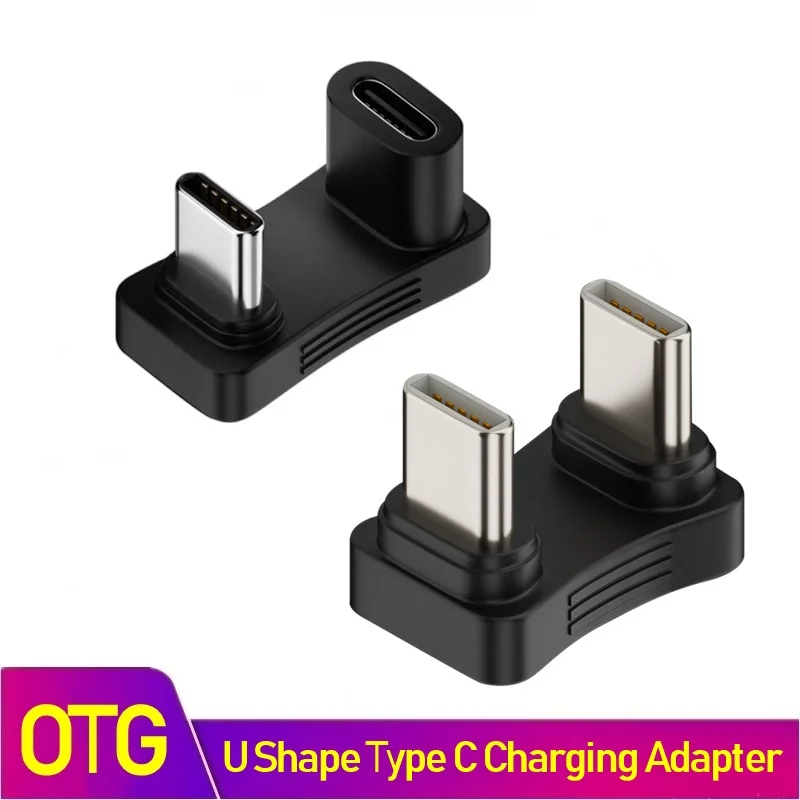 65W U Shape USB OTG Type C Adapter Fast Data Transfer USBC Connector ...