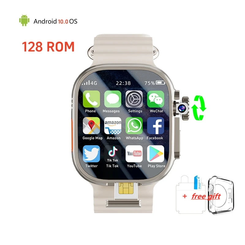 S10-Ultra-max-SmartWatch-4G-Android-9-0-WIFI-GPS-2-2-inch-AMOLED-Smart ...