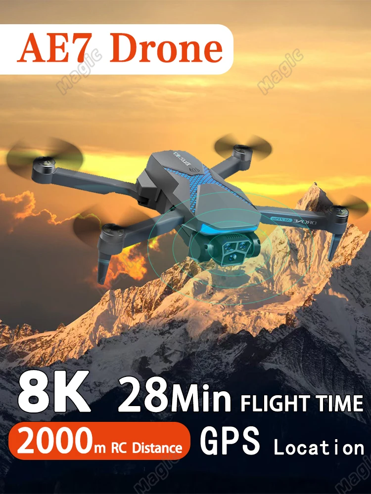 AE7-Drone-8K-HD-Camera-5G-WiFi-Brushless-aerial-photography-aircraft-360-Obstacle-Avoidance ...