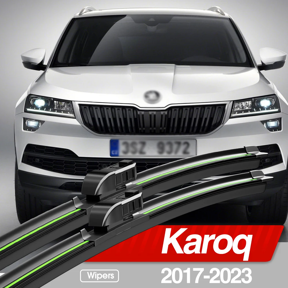 For Skoda Karoq 2017-2023 Front Windshield Wiper Blades 2pcs Windscreen ...