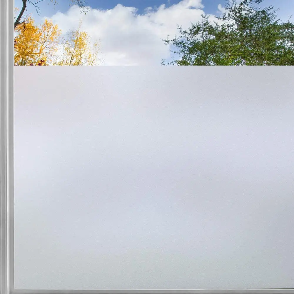Frosted Window Film Privacy Opaque Non Adhesive Static Glass Stickers ...