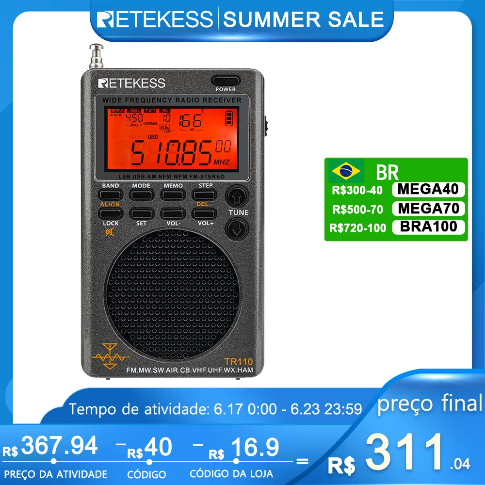 Retekess-TR110-Radios-Portatil-AM-FM-Receptor-De-R-Dio-De-Ondas-Curtas ...