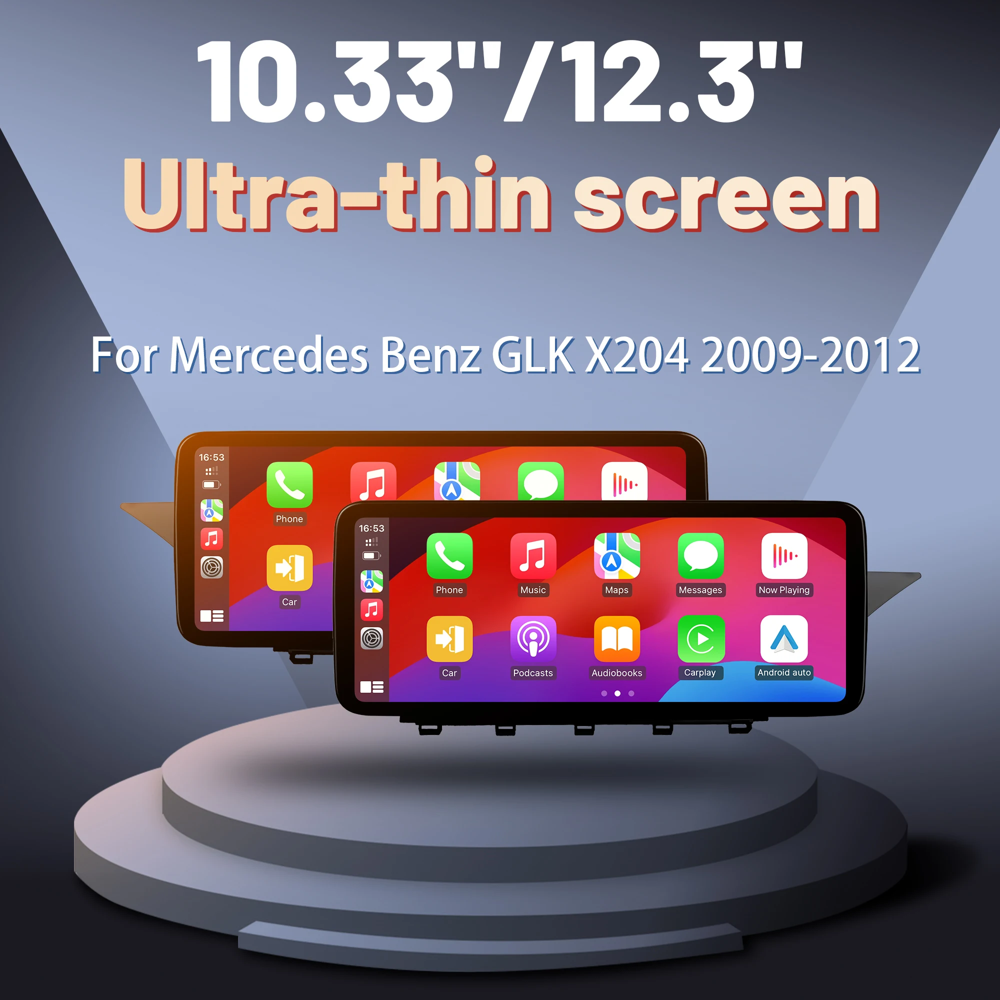 10.33"/12.3" Android 14 For Mercedes Benz GLK X204 2009-2012 Car Radio ...