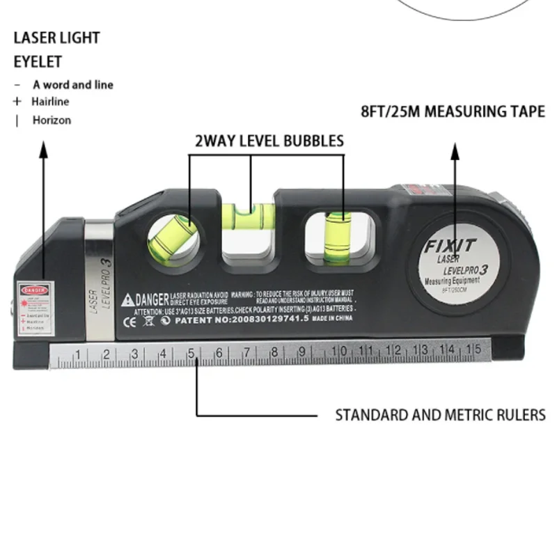 Laser Level Multipurpose Line Laser Leveler Tool, Cross Line Lasers ...