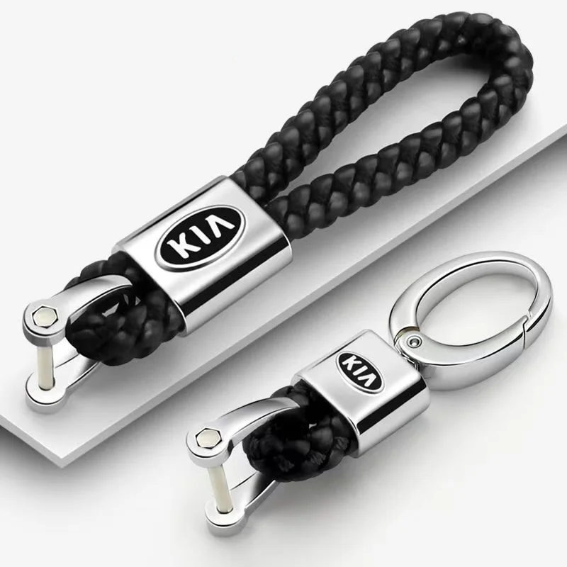 For Kia Rio Ceed Sportage Cerato Soul Picanto Metal Leather Car Styling Keychain Accesspries key ring auto styling car decor AliExpress