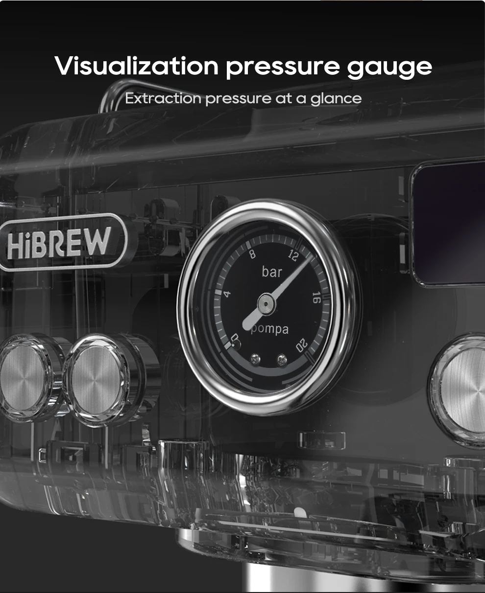 Hibrew 20bar Espresso Coffee Machine Inox Case Semi Automatic Ese Pod&ground Coffee Espresso ...