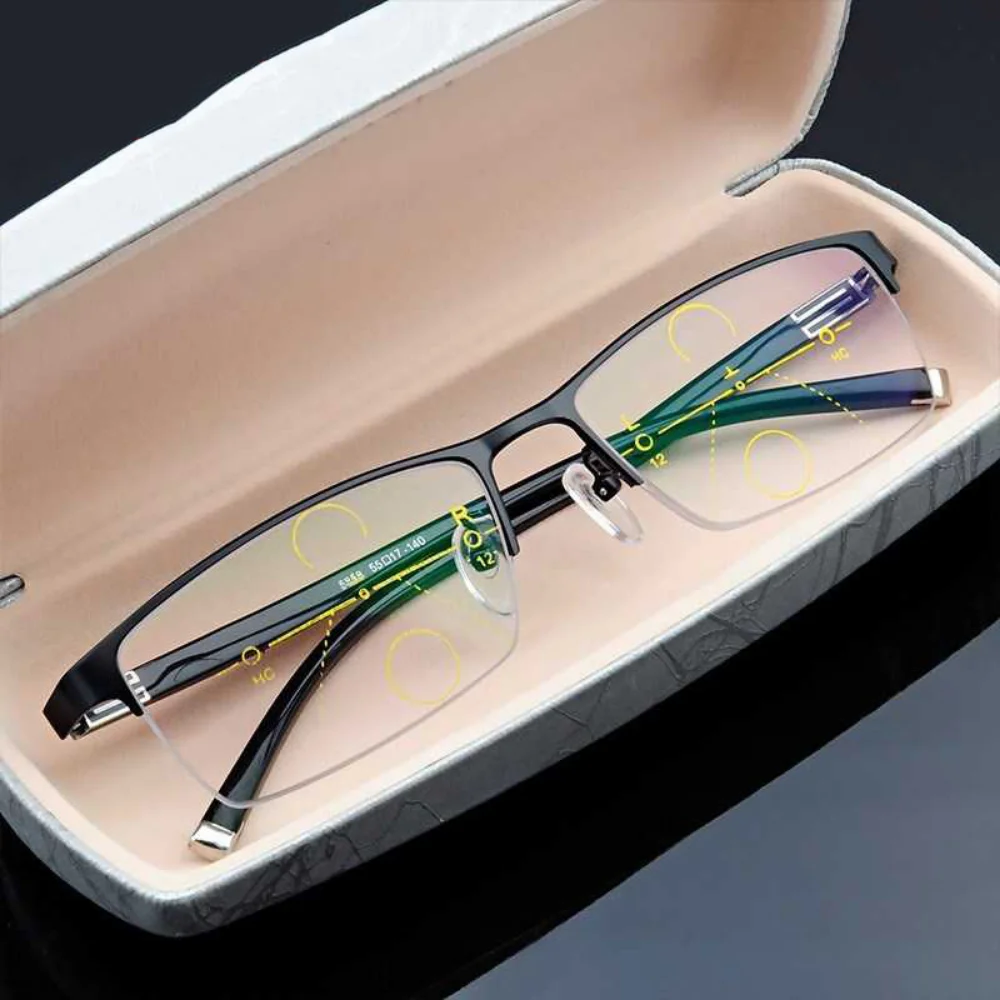 Men's Reading Glasses Multifocal Presbyopic Glasses Anti-blue Light Glasses 2023 Retro Glasses ...