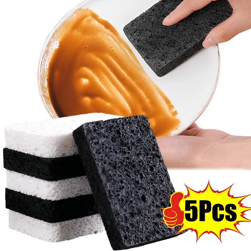 5-1Pcs-Household-Double-sided-Sponge-Wipe-Dirt-resistant-Scouring-Pad ...
